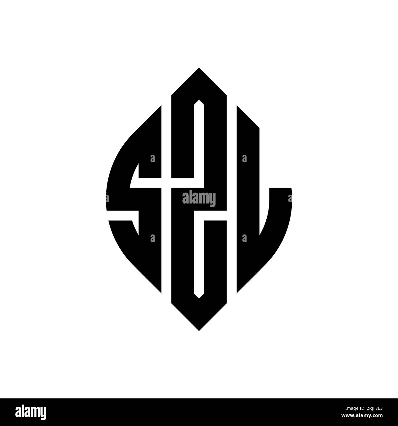 SZL circle letter logo design with circle and ellipse shape. SZL ...