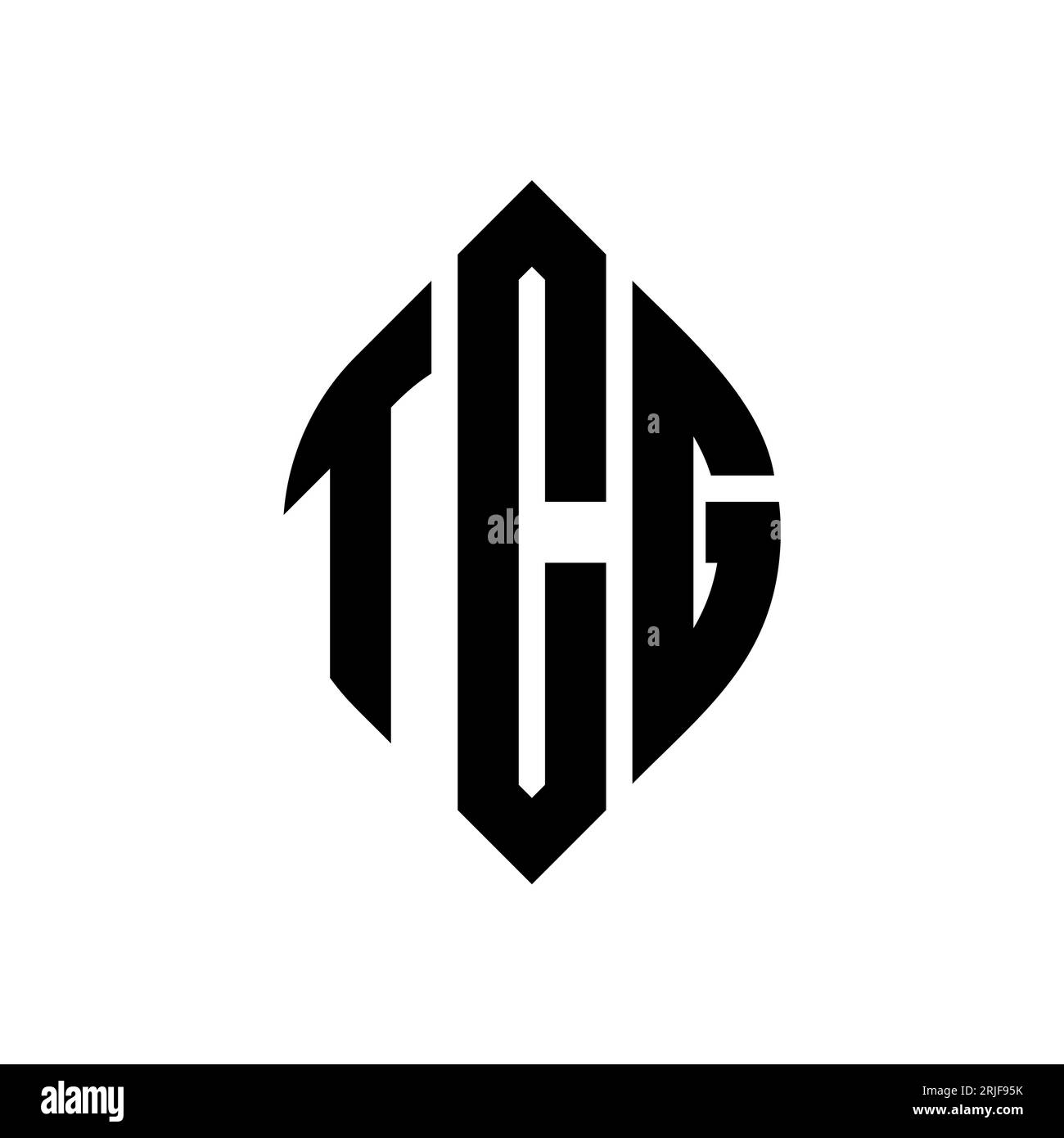 TCG circle letter logo design with circle and ellipse shape. TCG ...