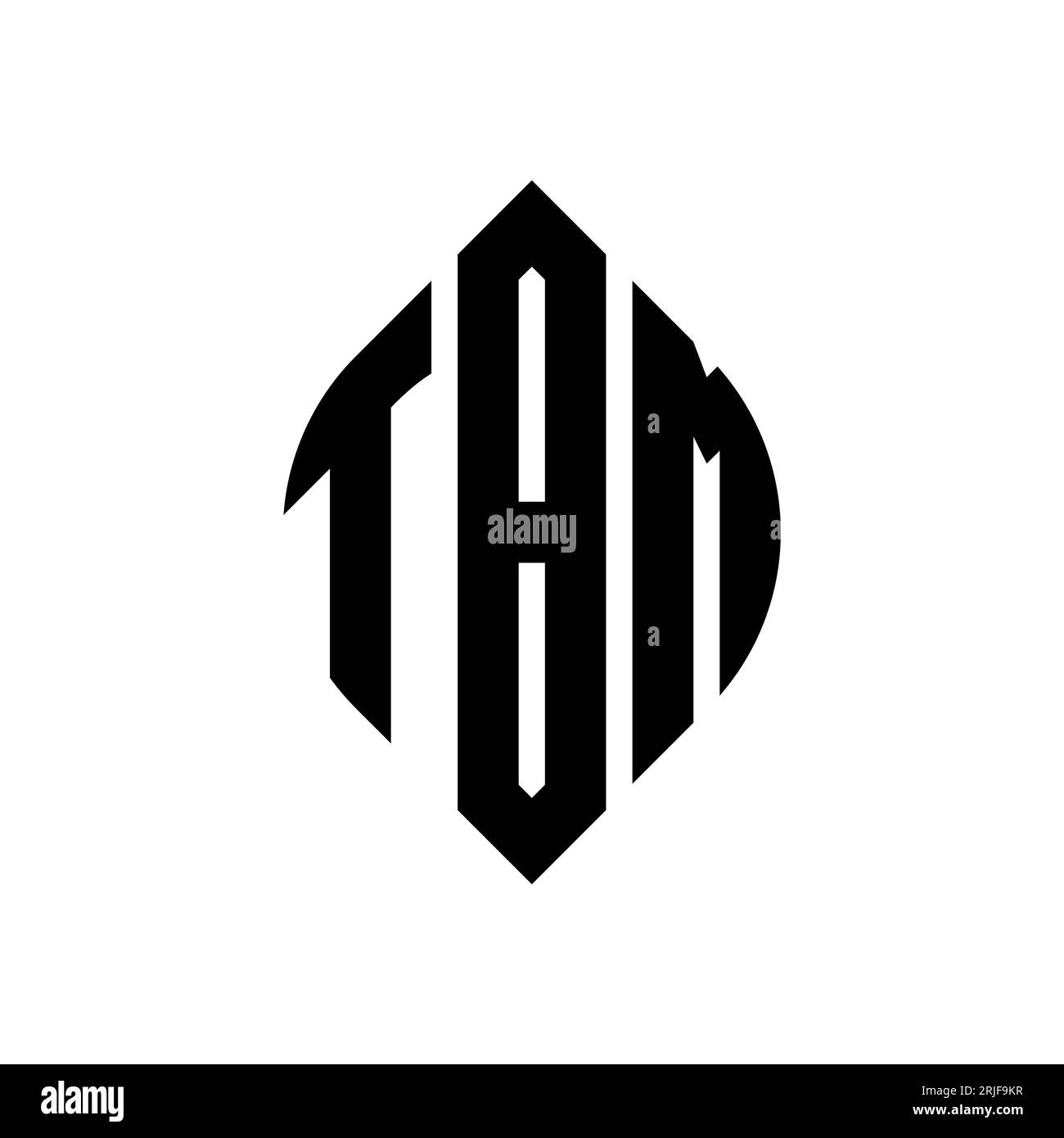 TBM circle letter logo design with circle and ellipse shape. TBM ...