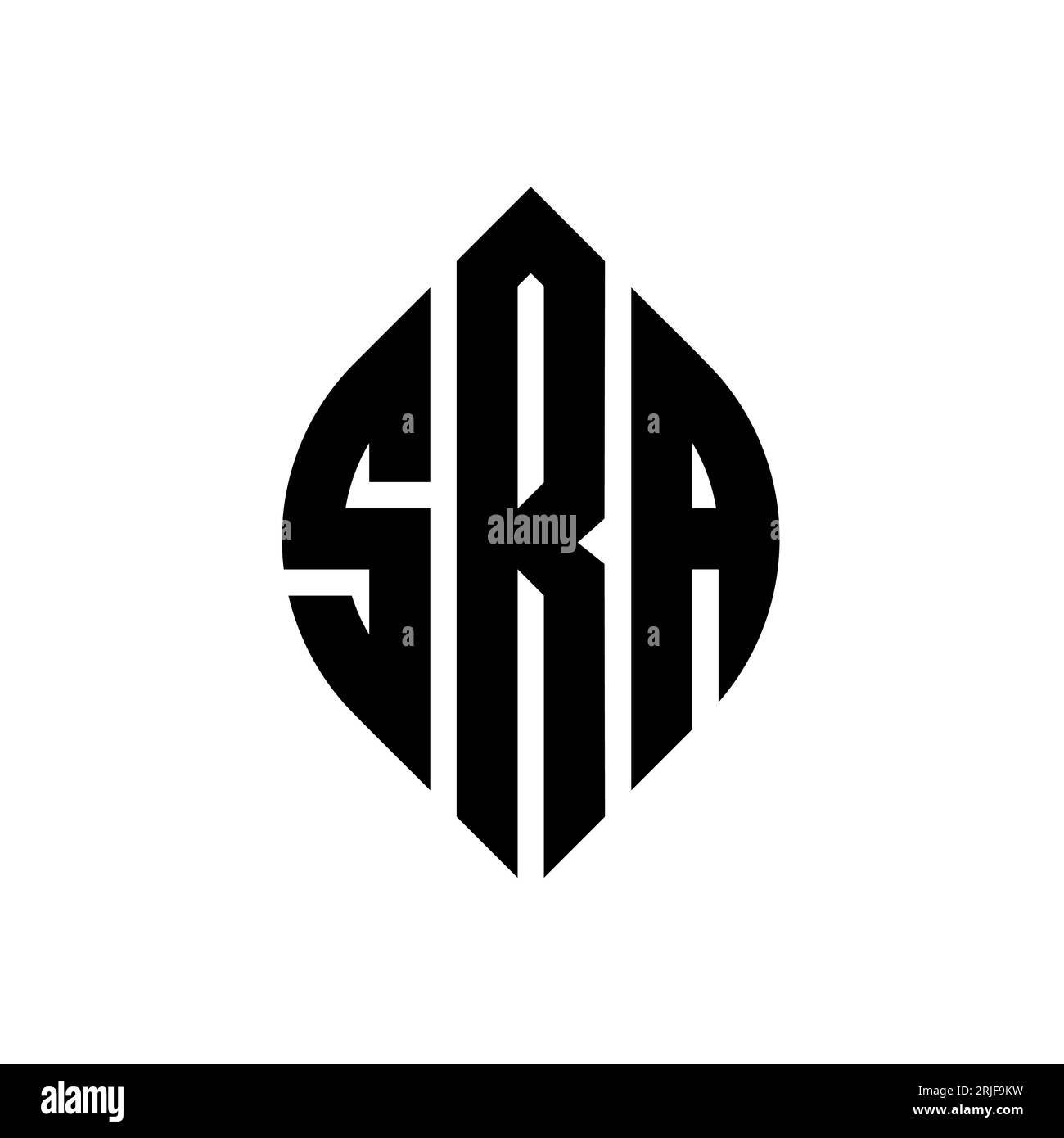 SRA circle letter logo design with circle and ellipse shape. SRA ...
