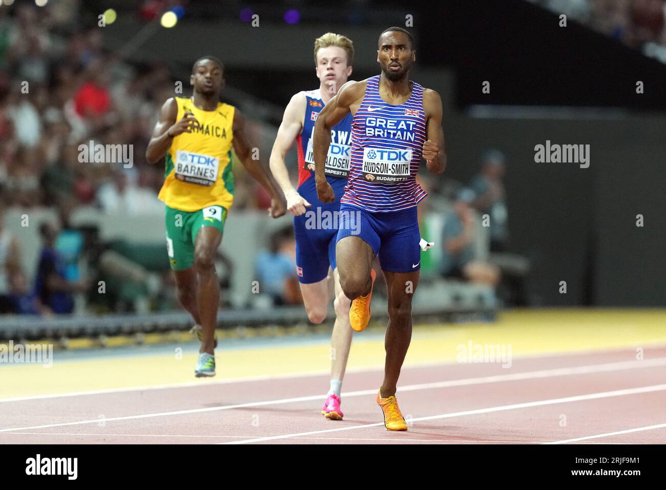 Great Britain's Matthew Hudson-Smith (right) competes in the Men's 400 ...
