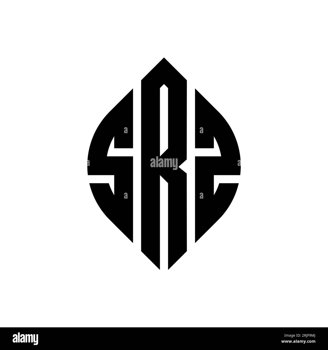 SRZ circle letter logo design with circle and ellipse shape. SRZ ...