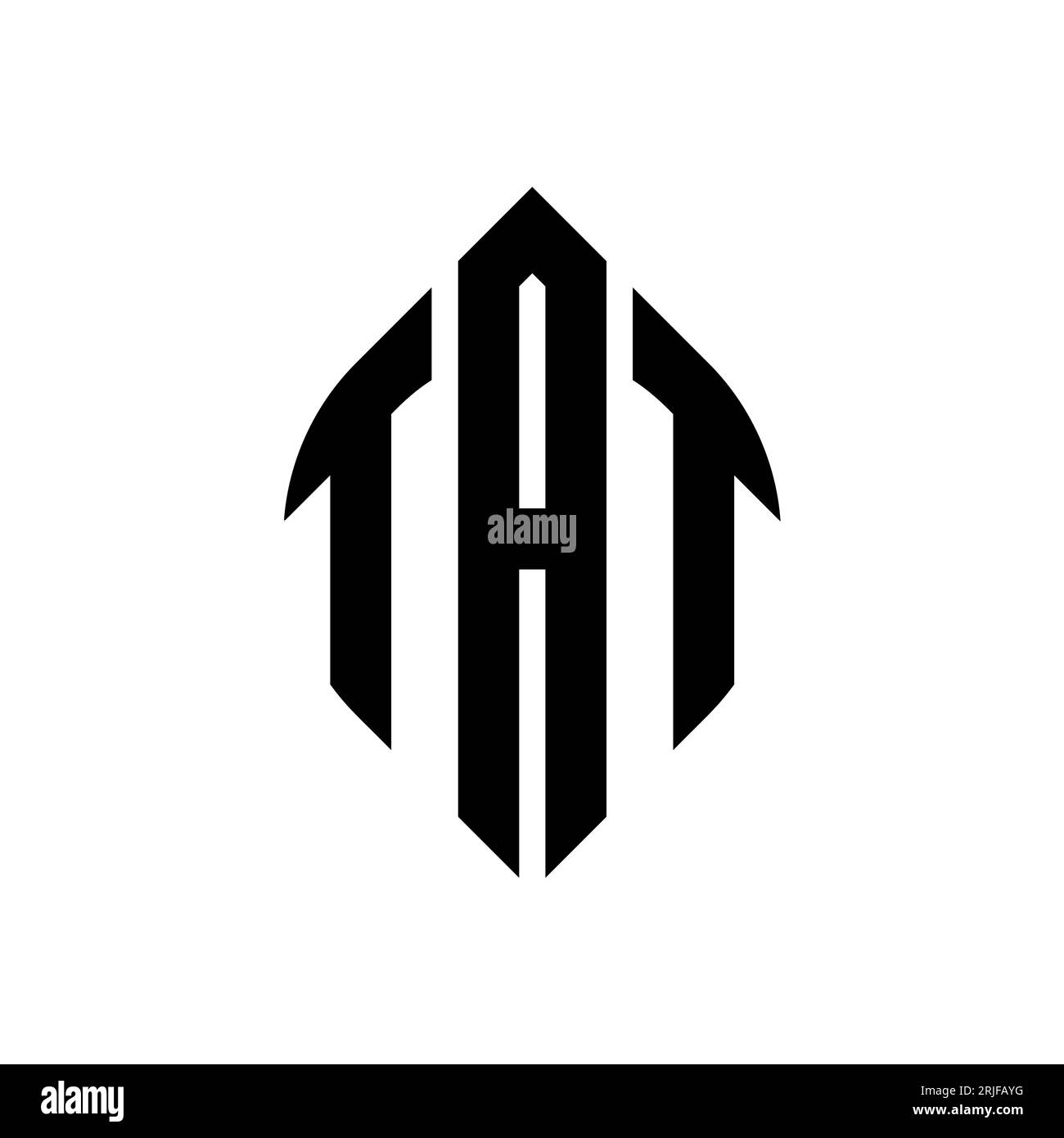 TAT circle letter logo design with circle and ellipse shape. TAT ...