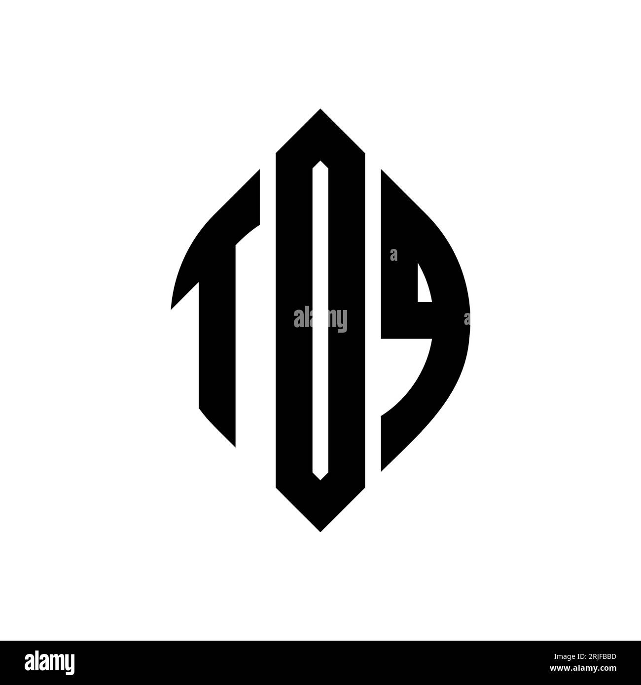 TDQ circle letter logo design with circle and ellipse shape. TDQ ...