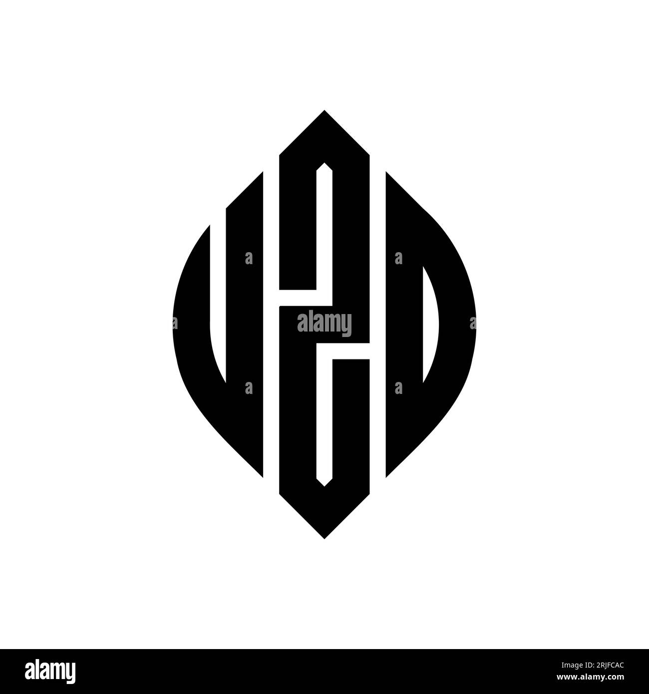 UZO circle letter logo design with circle and ellipse shape. UZO ...