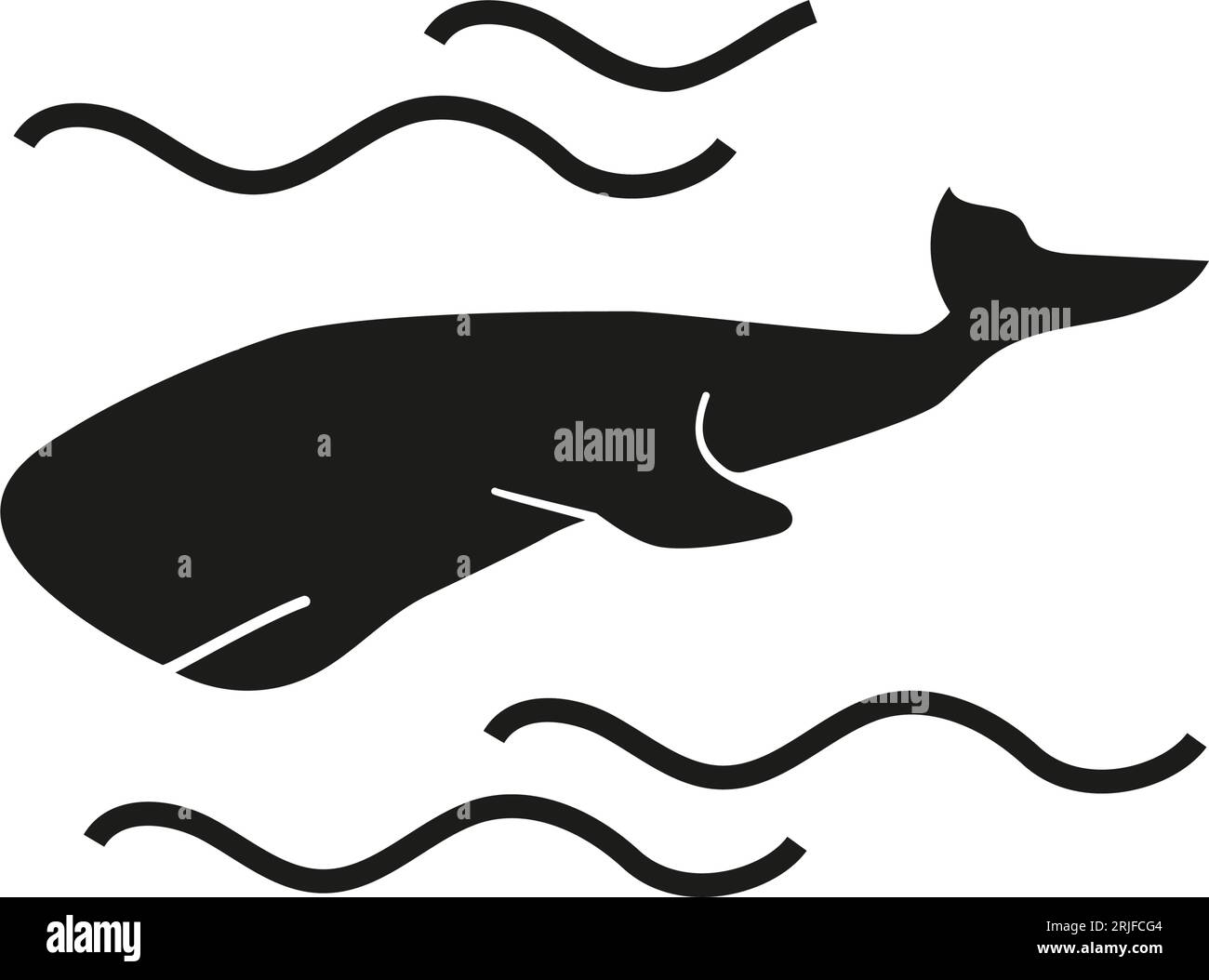 Cachalote in water simple icon Stock Vector Image & Art - Alamy