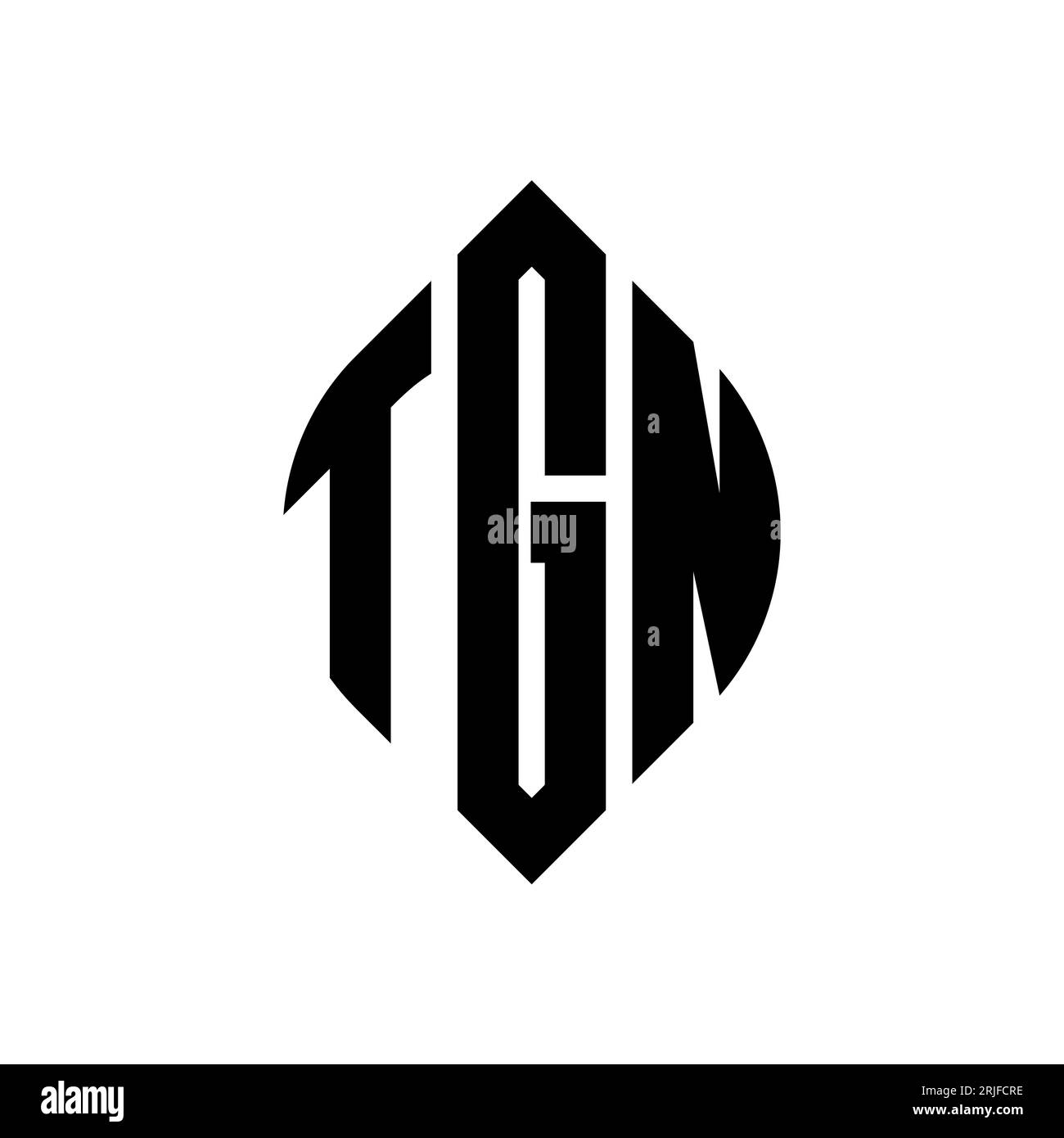 TGN circle letter logo design with circle and ellipse shape. TGN ...