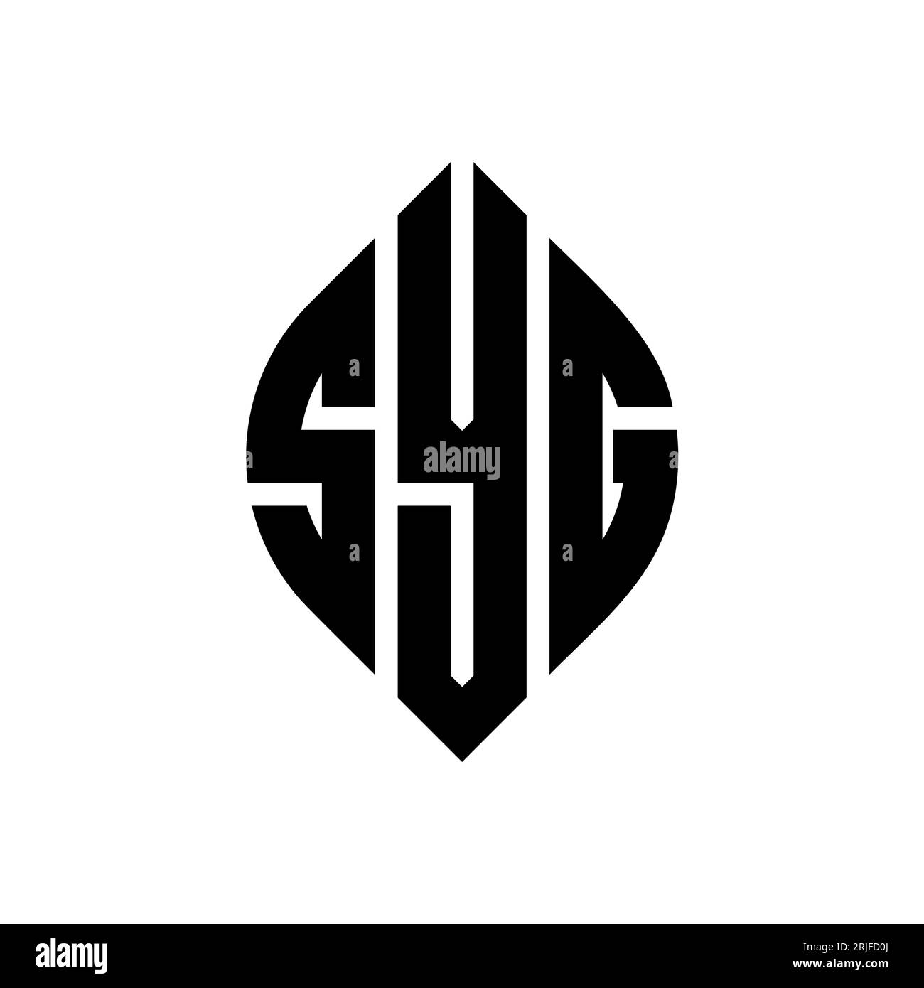 SYG circle letter logo design with circle and ellipse shape. SYG ...