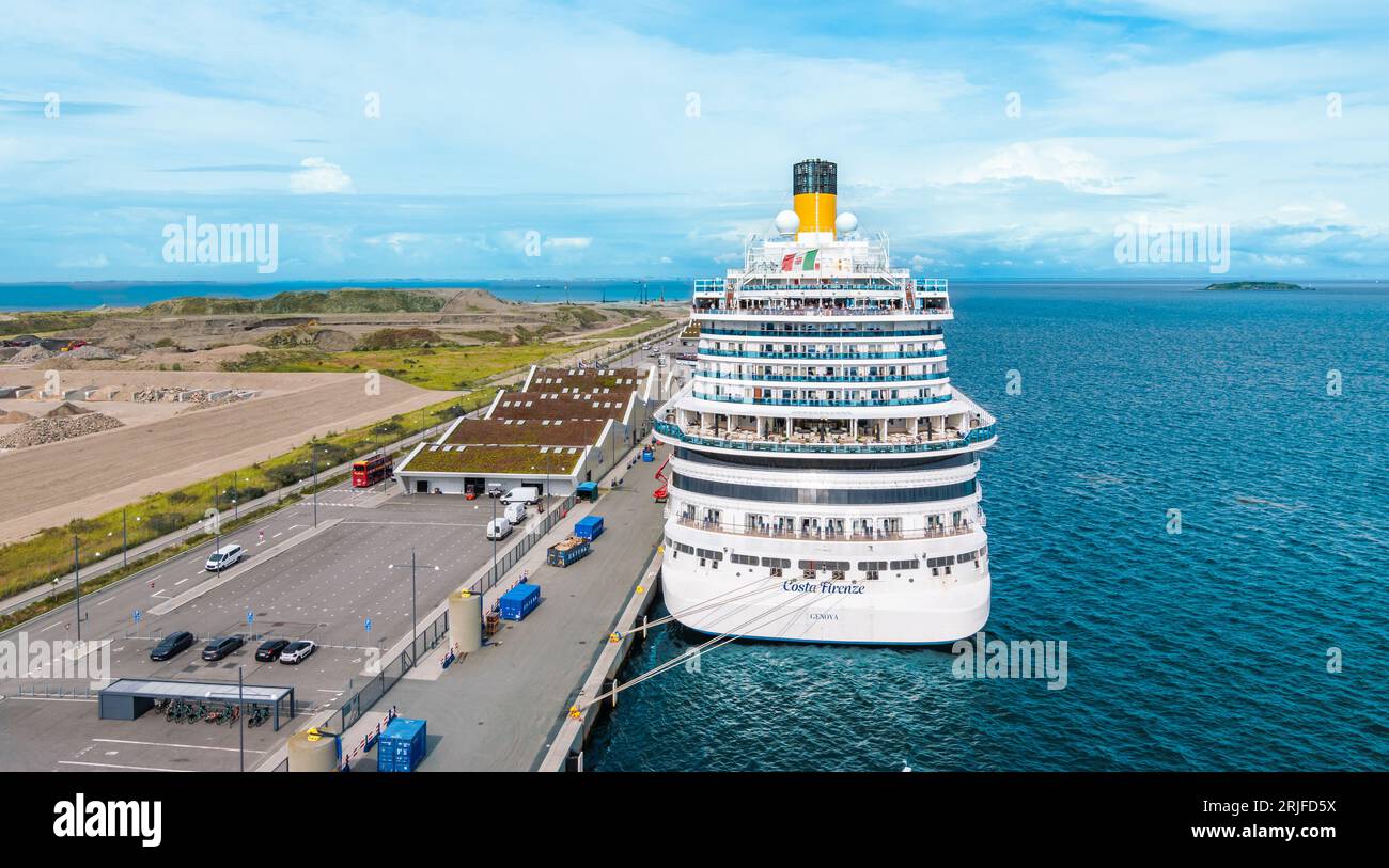 Copenhagen, Denmark - July 29, 2023: Cruise ship Costa Firenze of Costa ...
