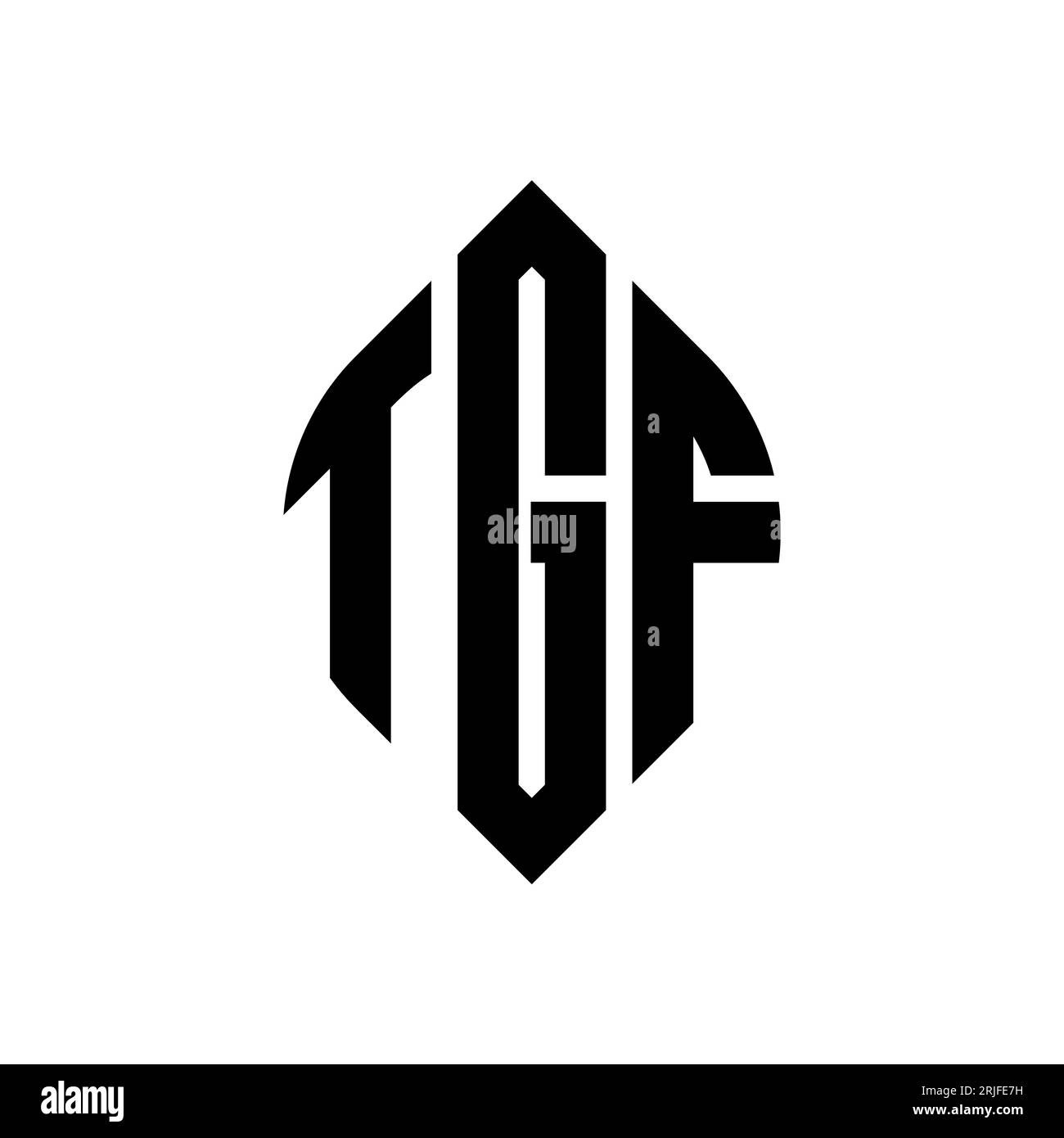 TGF circle letter logo design with circle and ellipse shape. TGF ...
