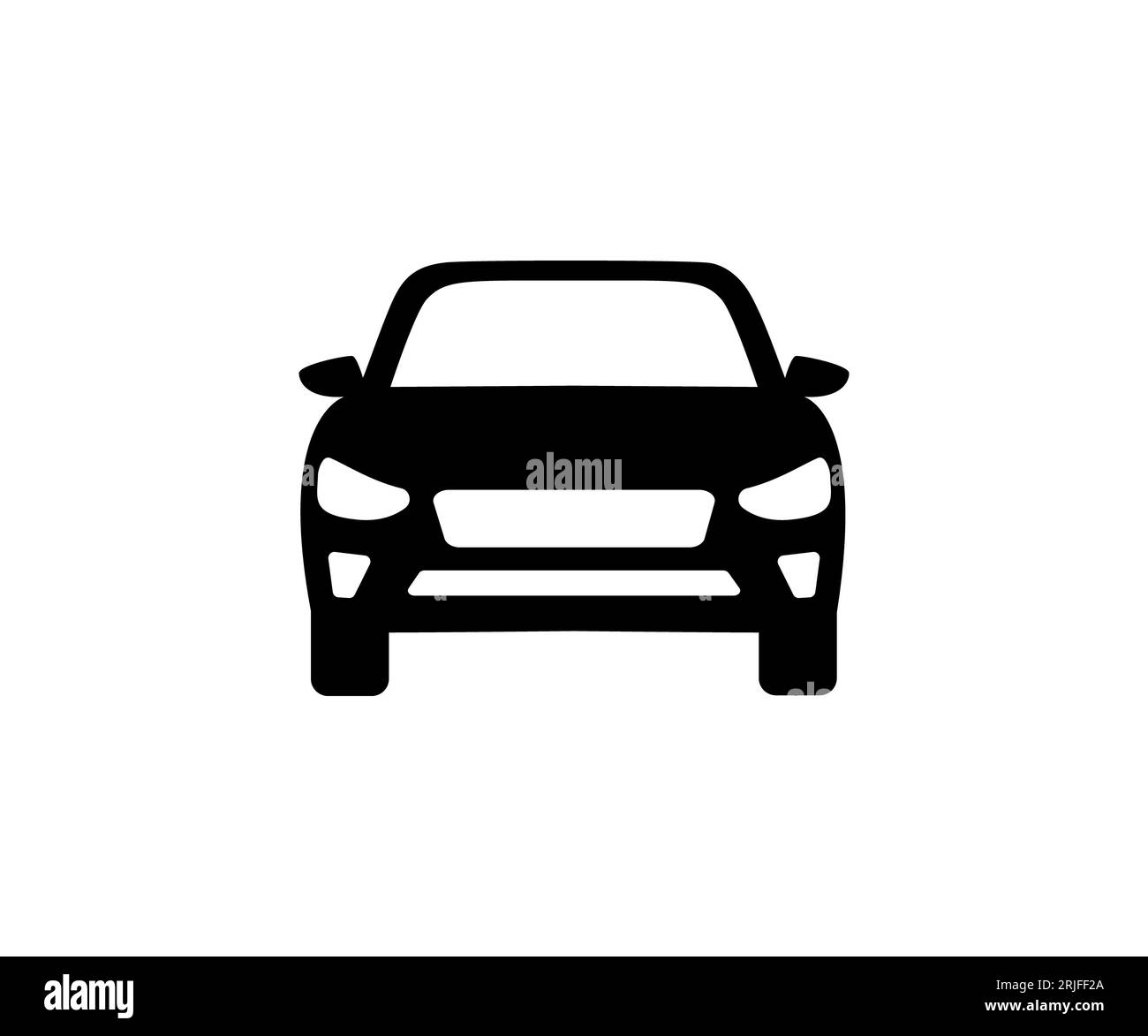 Car icon. Simple vector automobile front view Stock Photo - Alamy
