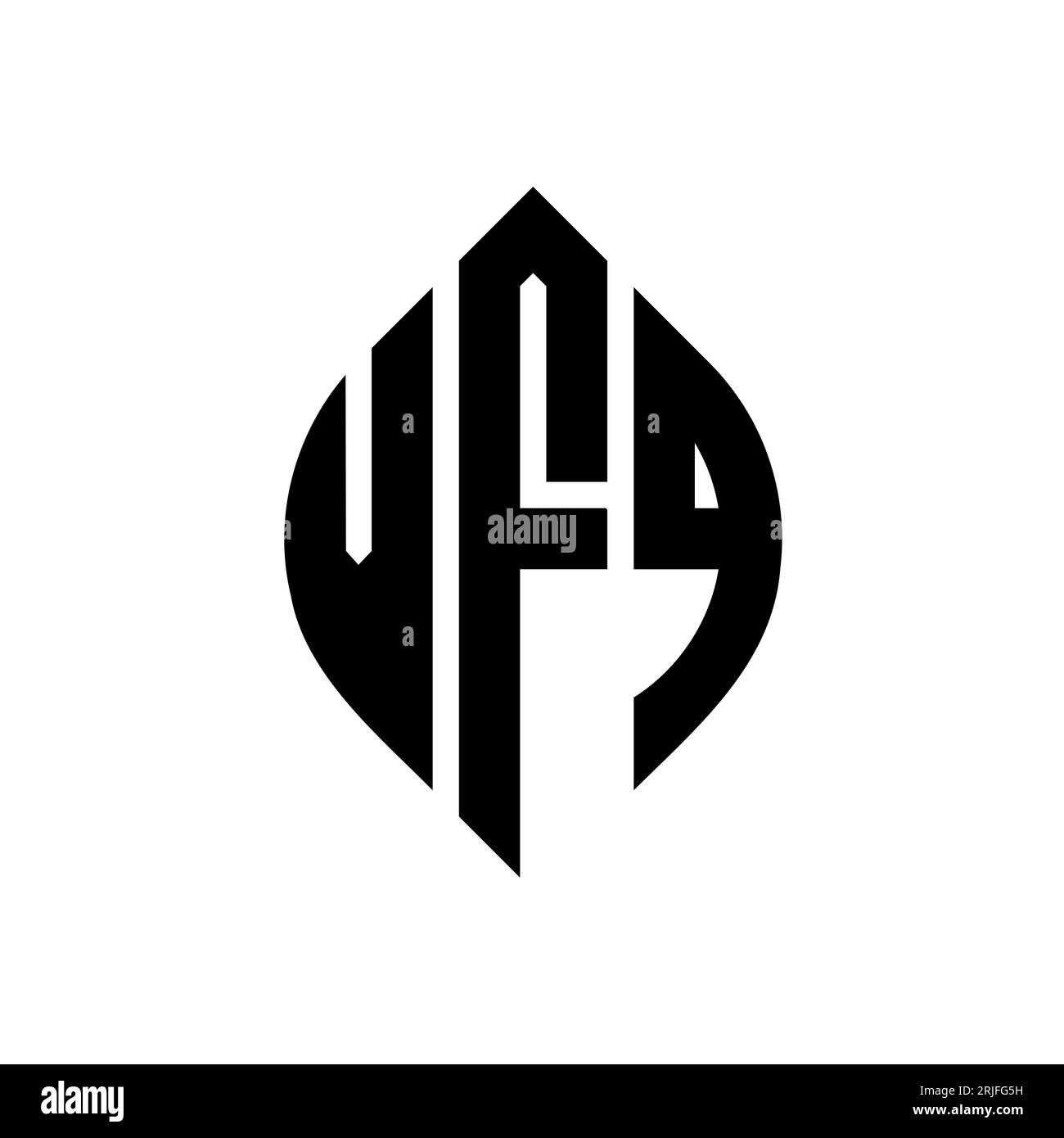 VFQ circle letter logo design with circle and ellipse shape. VFQ ...
