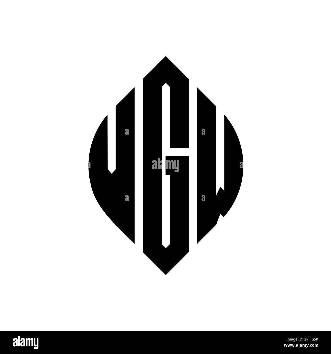 VGW circle letter logo design with circle and ellipse shape. VGW ...