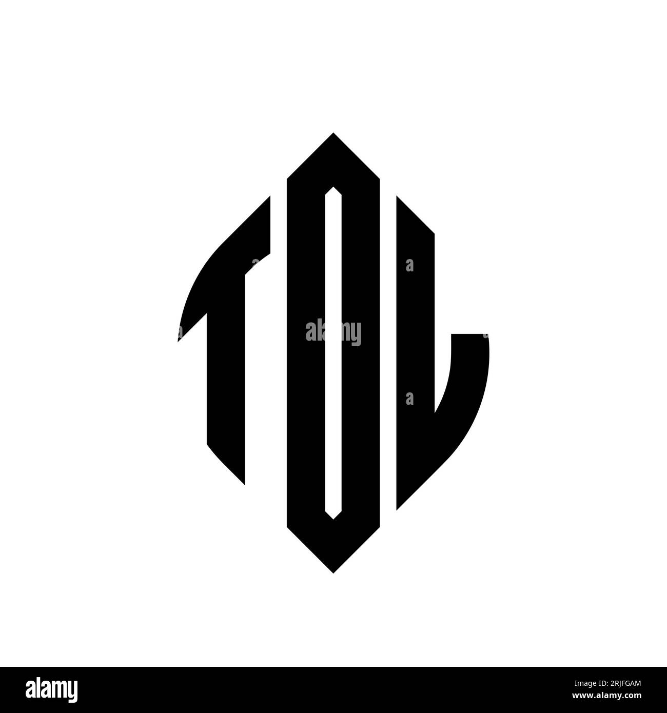 TOL circle letter logo design with circle and ellipse shape. TOL ...