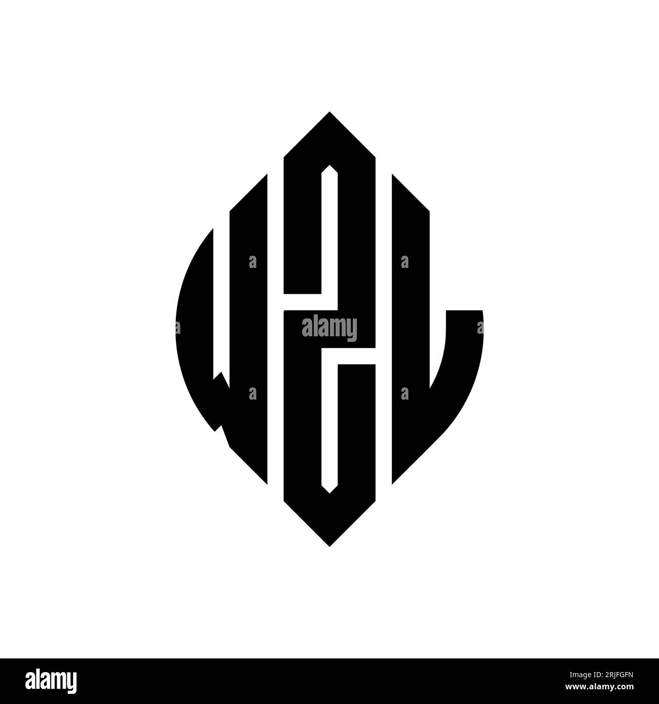 WZL circle letter logo design with circle and ellipse shape. WZL ...