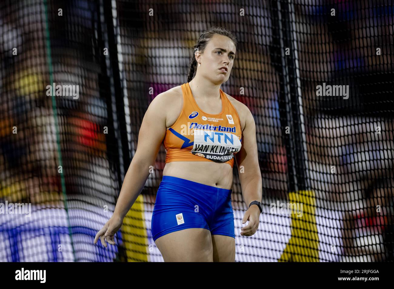 BUDAPEST - Jorinde van Klinken in action in the final of the discus ...