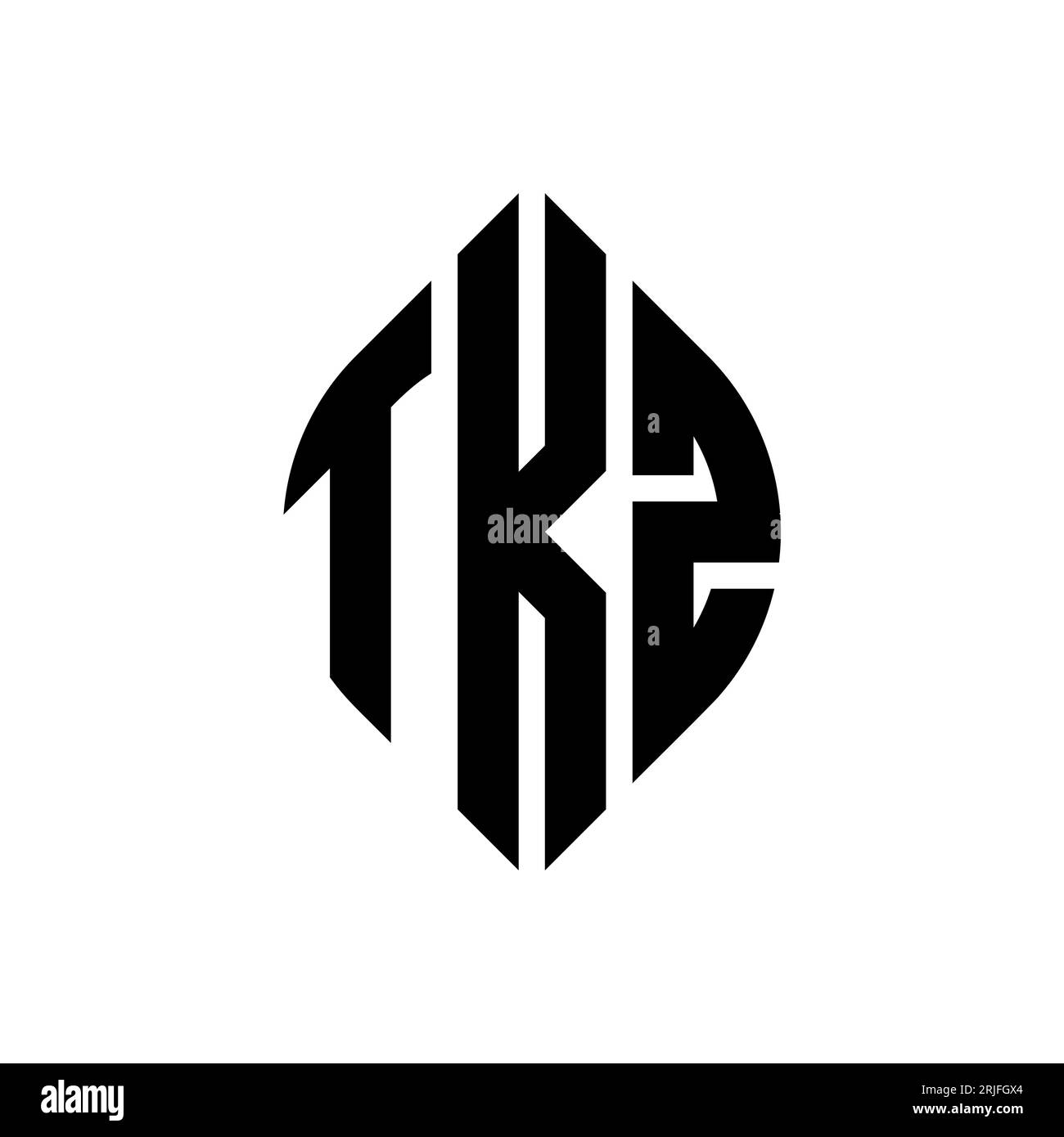 TKZ circle letter logo design with circle and ellipse shape. TKZ ...