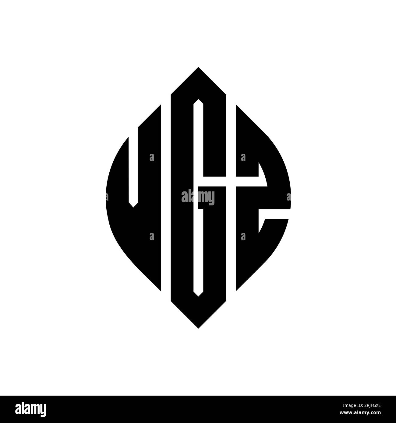 VGZ circle letter logo design with circle and ellipse shape. VGZ ...