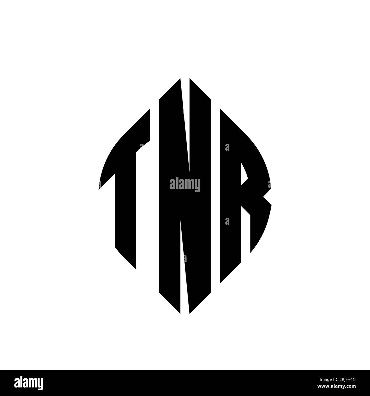 TNR circle letter logo design with circle and ellipse shape. TNR ...