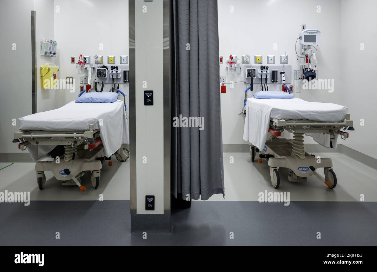 Calgary, Canada. 22nd Aug, 2023. Treatment rooms in the emergency ...