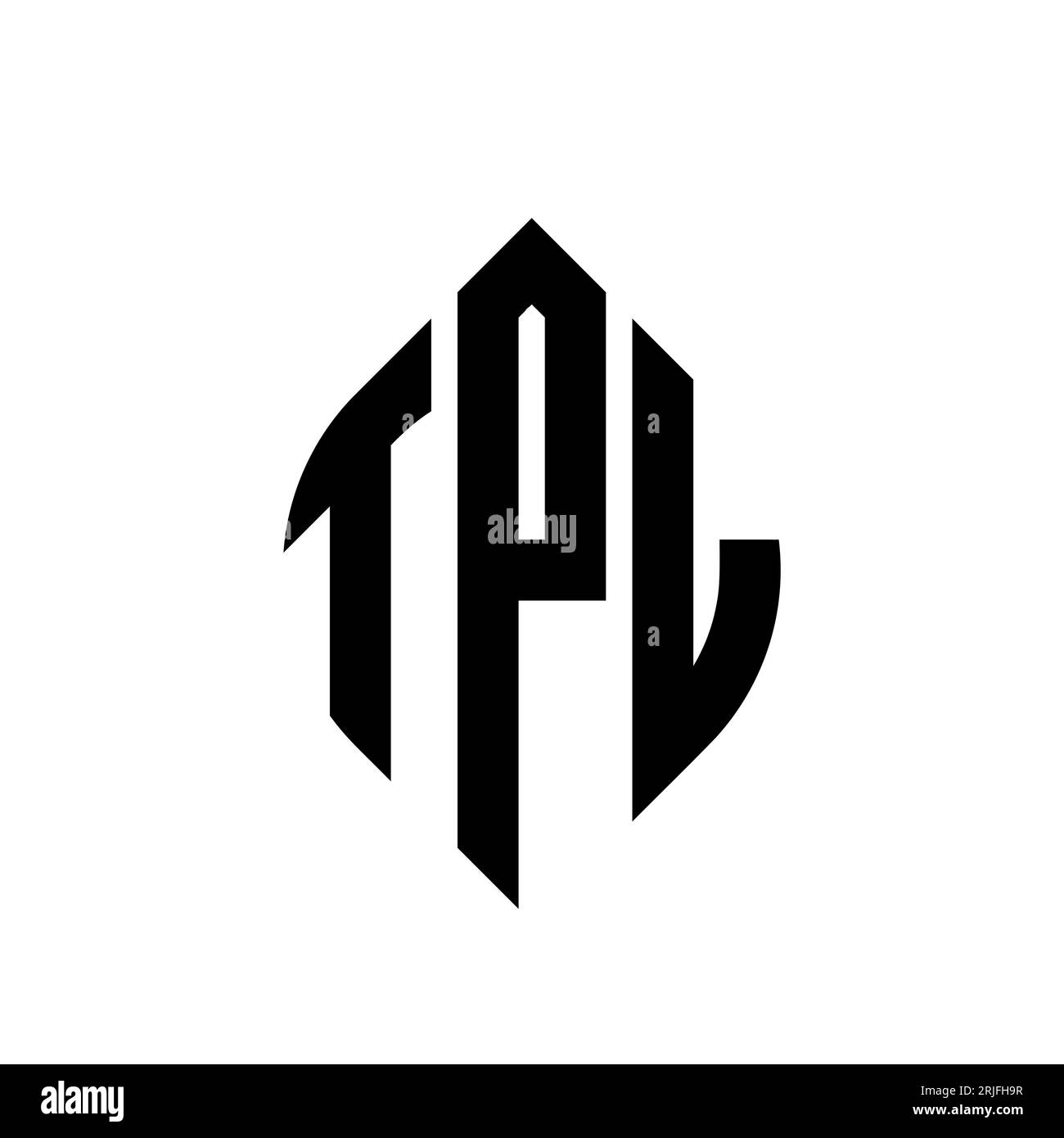 TPL circle letter logo design with circle and ellipse shape. TPL ...