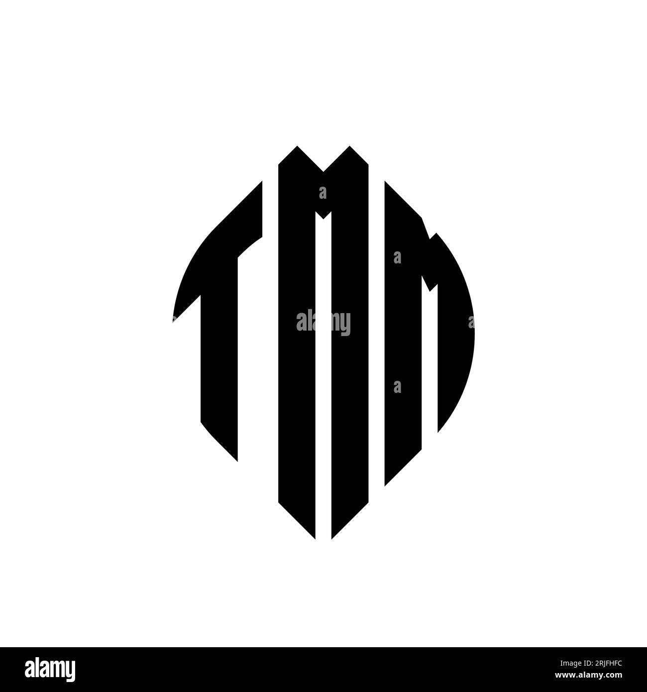 TMM circle letter logo design with circle and ellipse shape. TMM ...