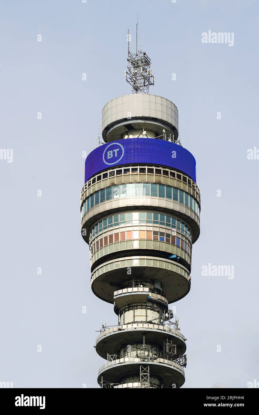 London, UK - October 2022: The BT Tower is a grade II listed ...