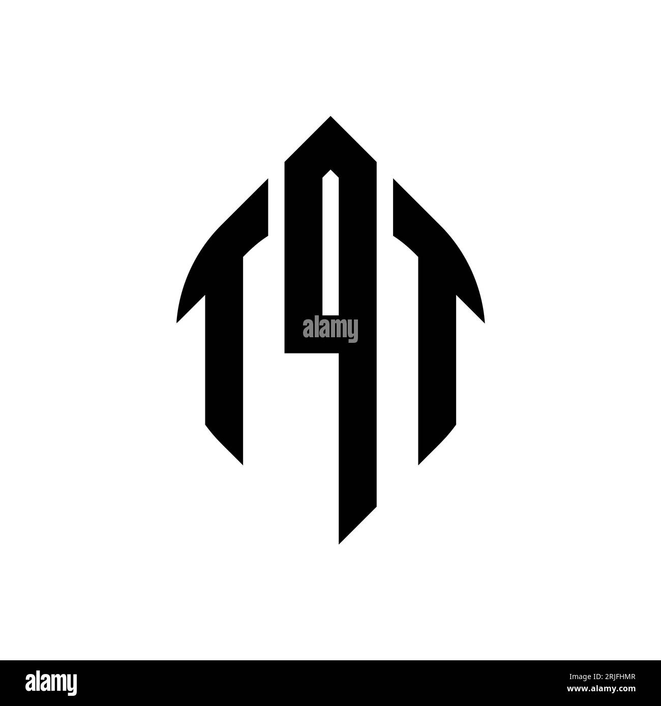 TQT circle letter logo design with circle and ellipse shape. TQT ...