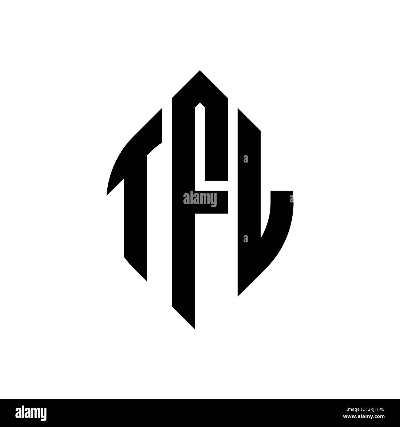 TFL circle letter logo design with circle and ellipse shape. TFL ...