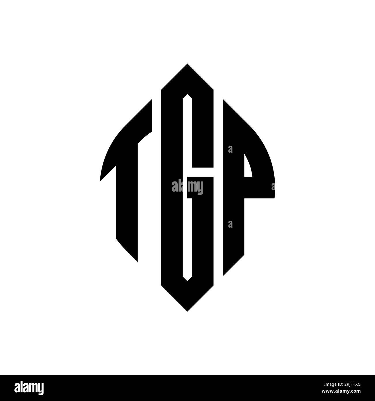 TGP circle letter logo design with circle and ellipse shape. TGP ...