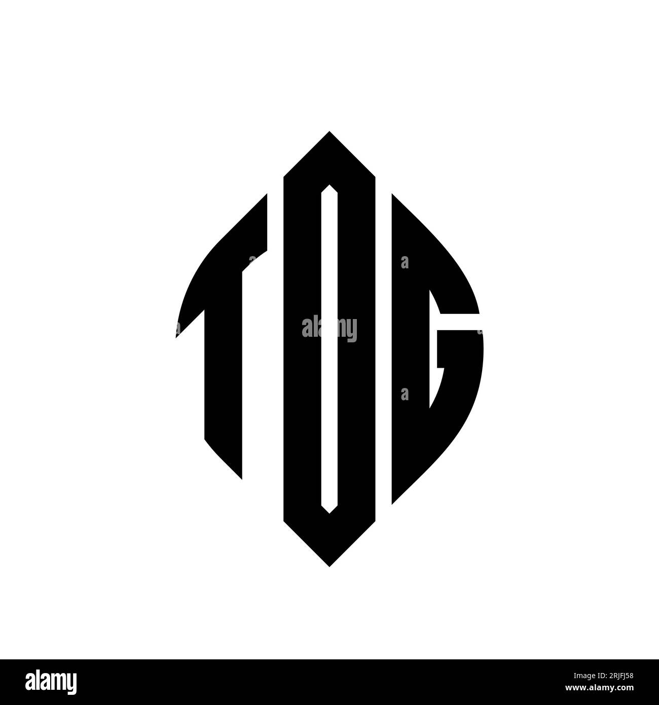 TOG circle letter logo design with circle and ellipse shape. TOG ...