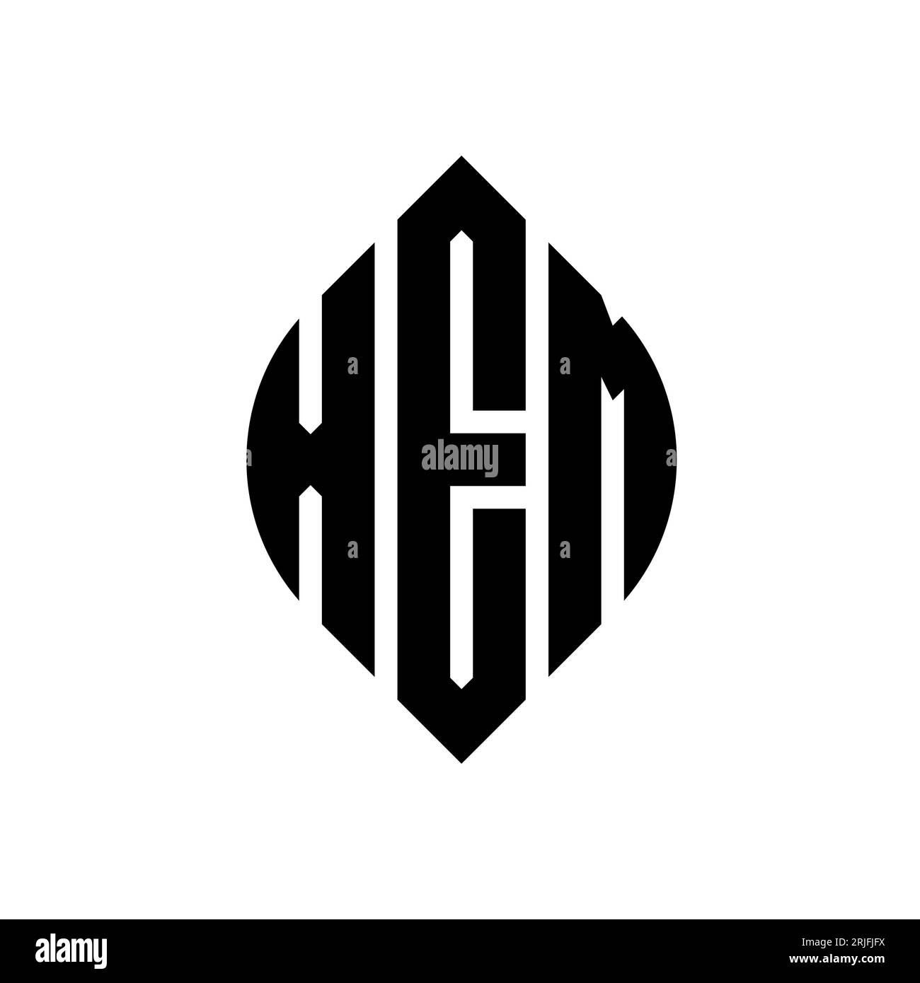 XEM circle letter logo design with circle and ellipse shape. XEM ...