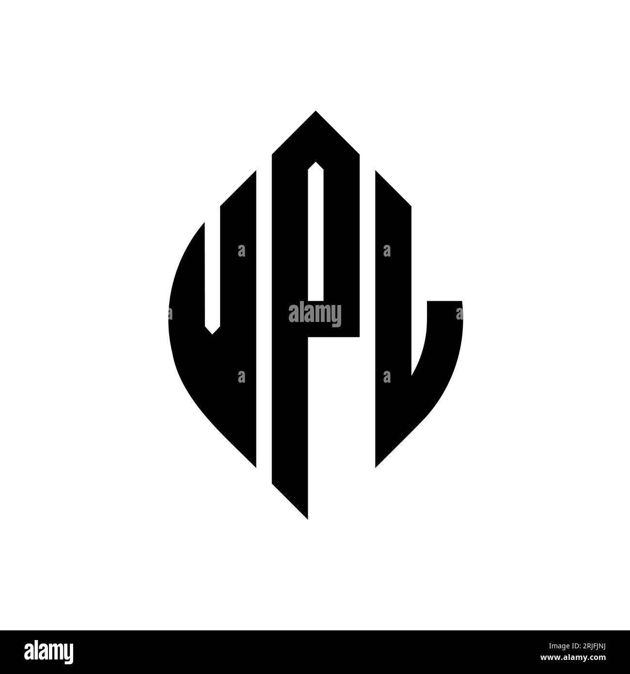VPL circle letter logo design with circle and ellipse shape. VPL ...