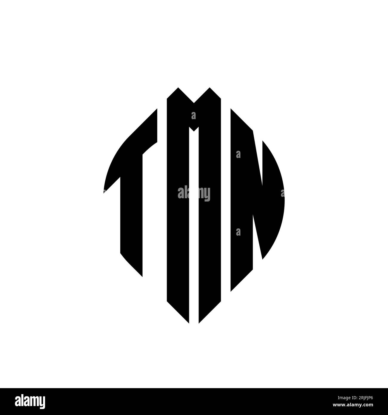 TMN circle letter logo design with circle and ellipse shape. TMN ...