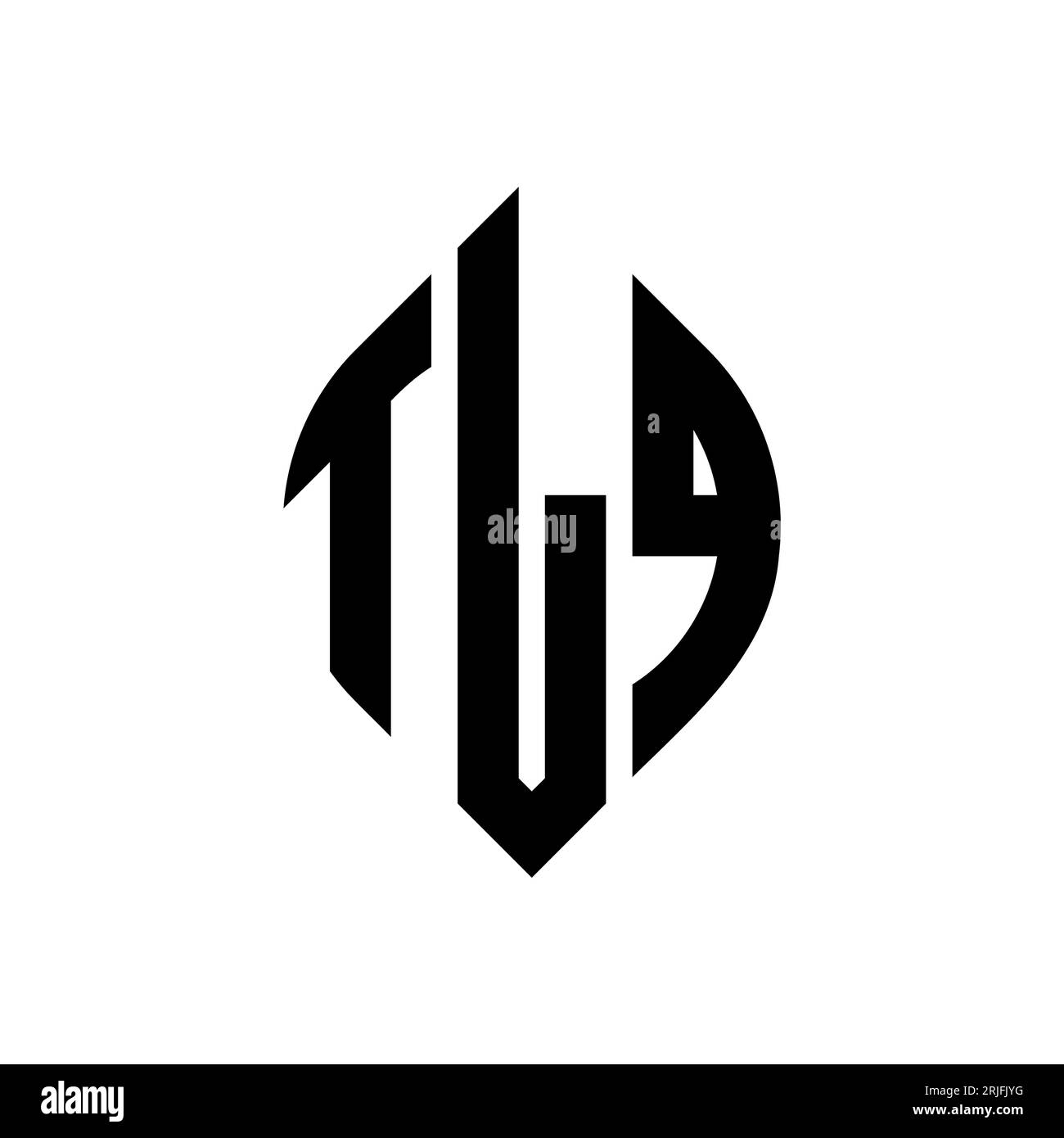 TLQ circle letter logo design with circle and ellipse shape. TLQ ...