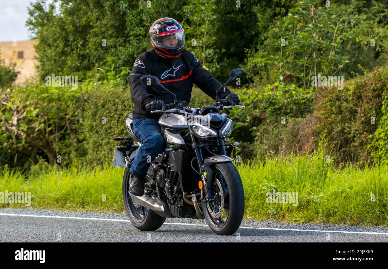 Woburn,Beds.UK - August 19th 2023: 2023 silver Triumph Street Triple R ...