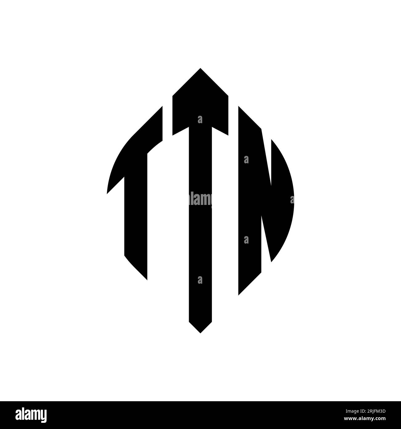 TTN circle letter logo design with circle and ellipse shape. TTN ...