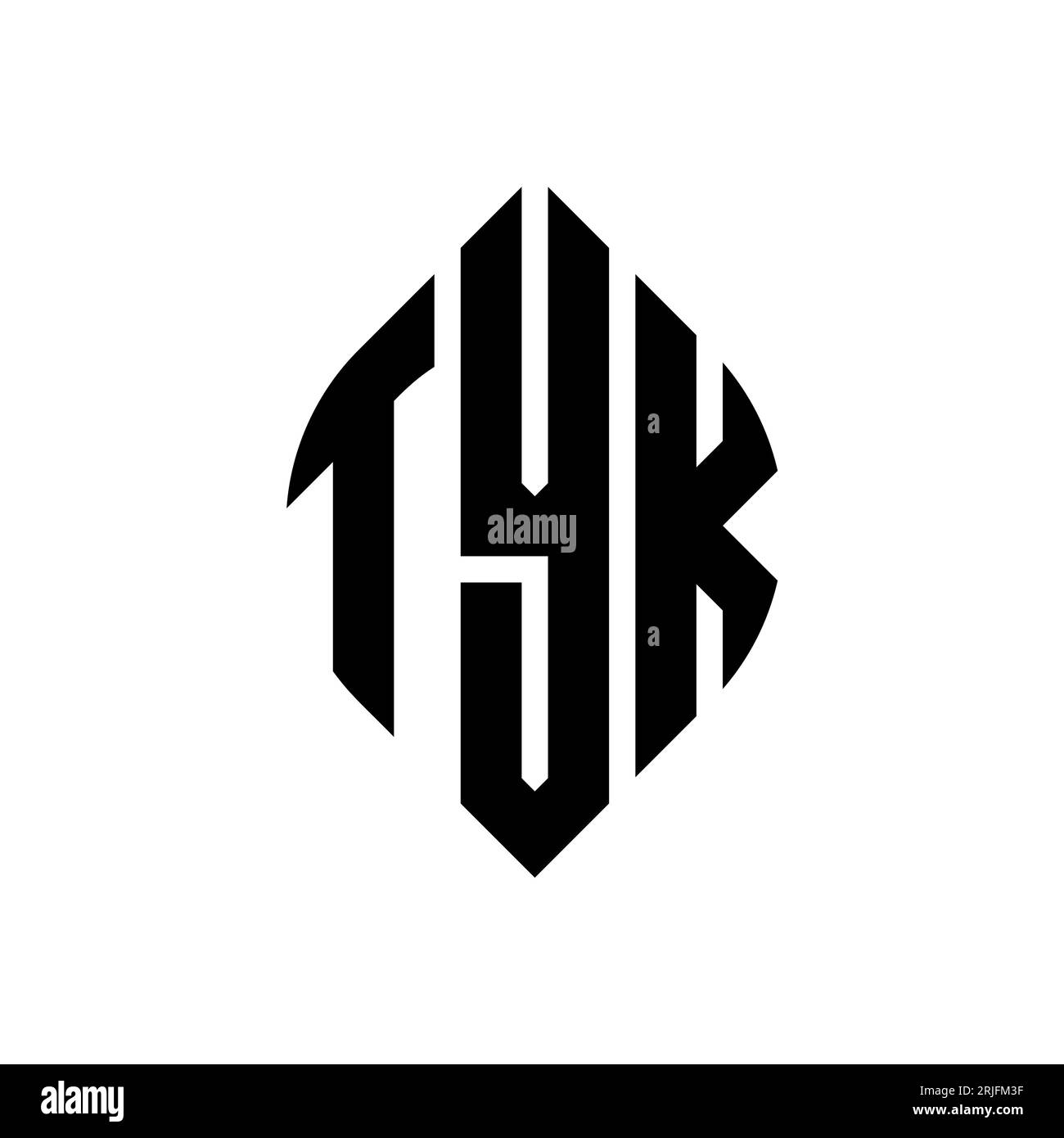 TYK circle letter logo design with circle and ellipse shape. TYK ...