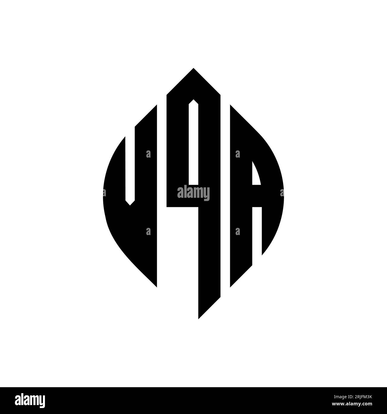 VQA circle letter logo design with circle and ellipse shape. VQA ...