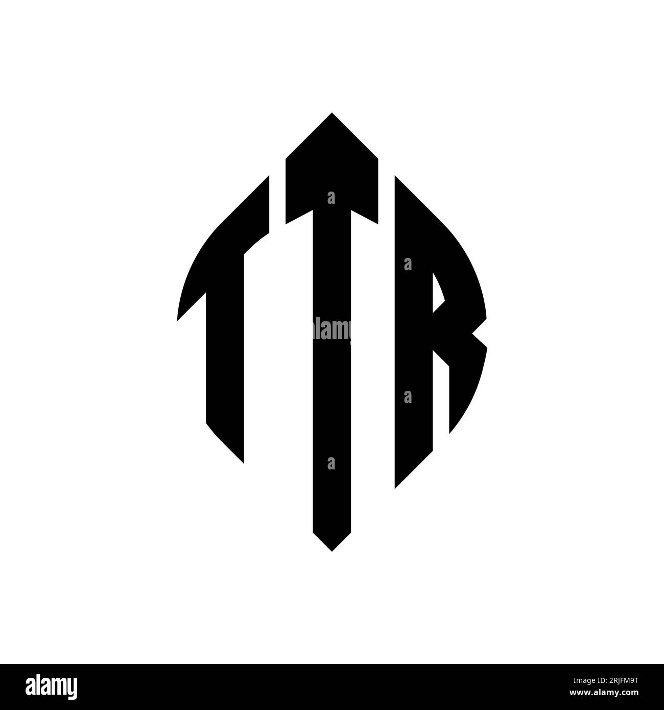 TTR circle letter logo design with circle and ellipse shape. TTR ...
