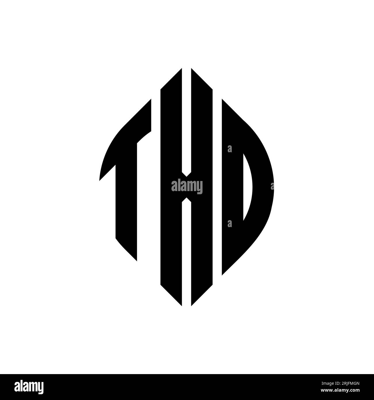 TXD circle letter logo design with circle and ellipse shape. TXD ...