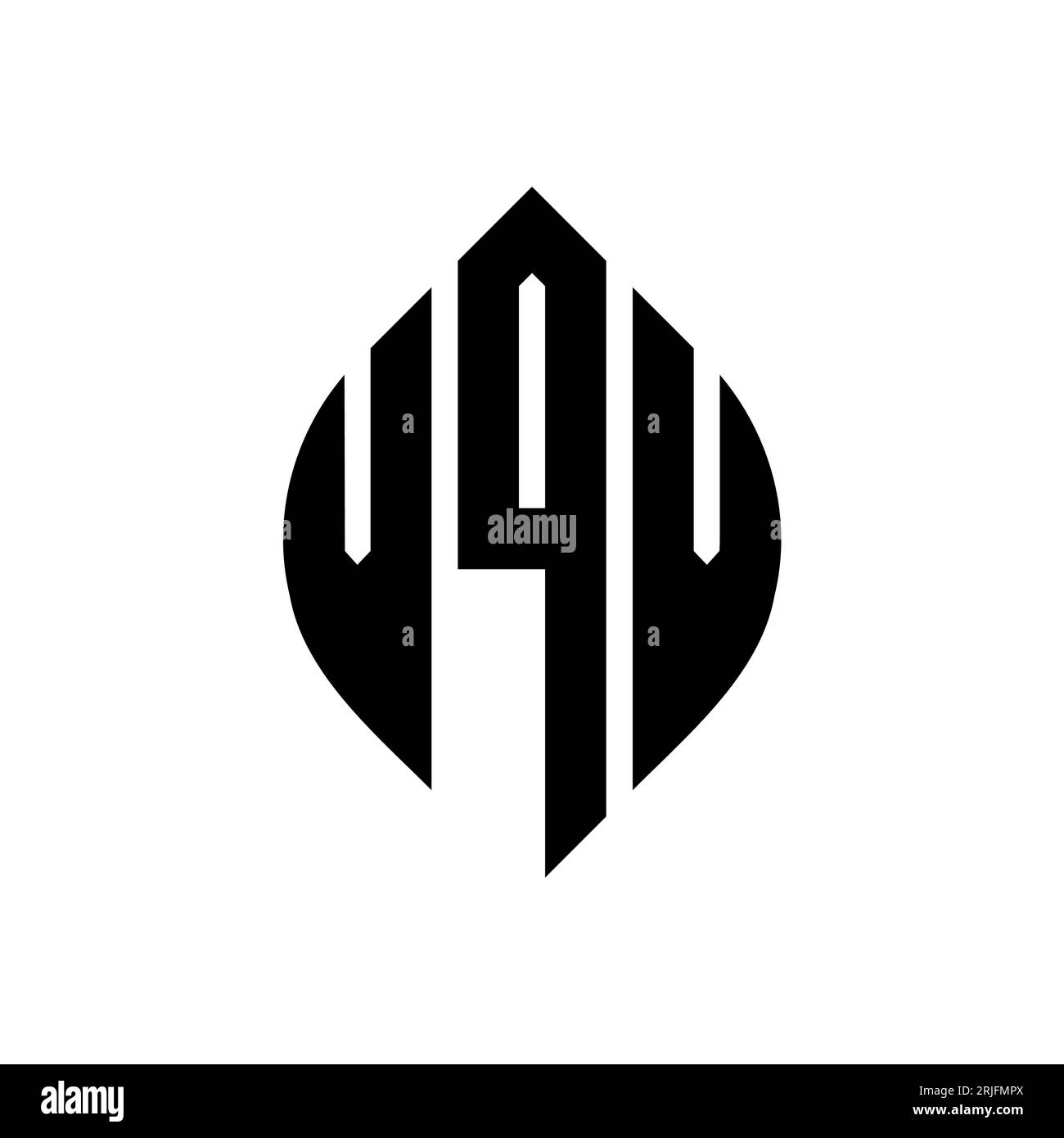 VQV circle letter logo design with circle and ellipse shape. VQV ...