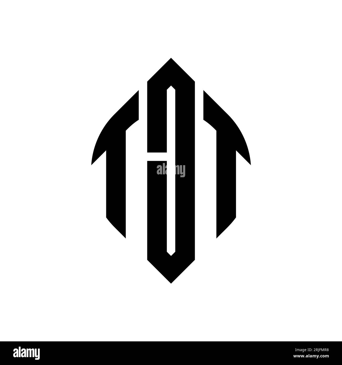 TJT circle letter logo design with circle and ellipse shape. TJT ...