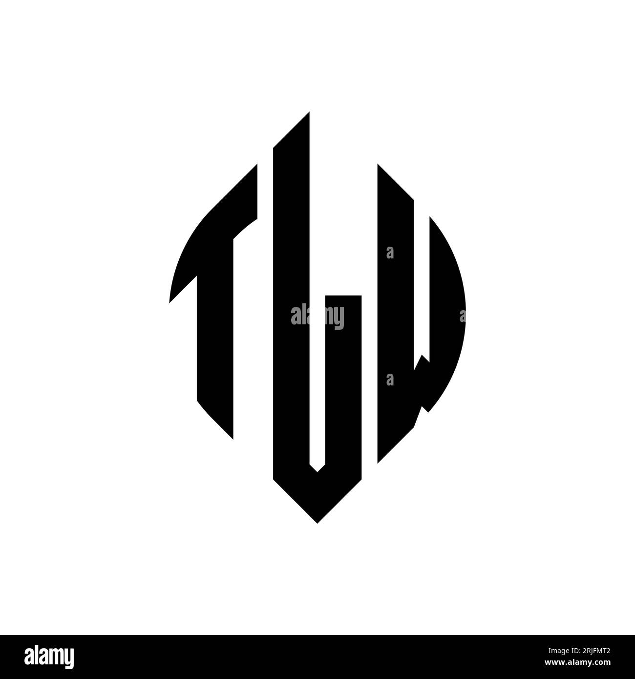 TLW circle letter logo design with circle and ellipse shape. TLW ...