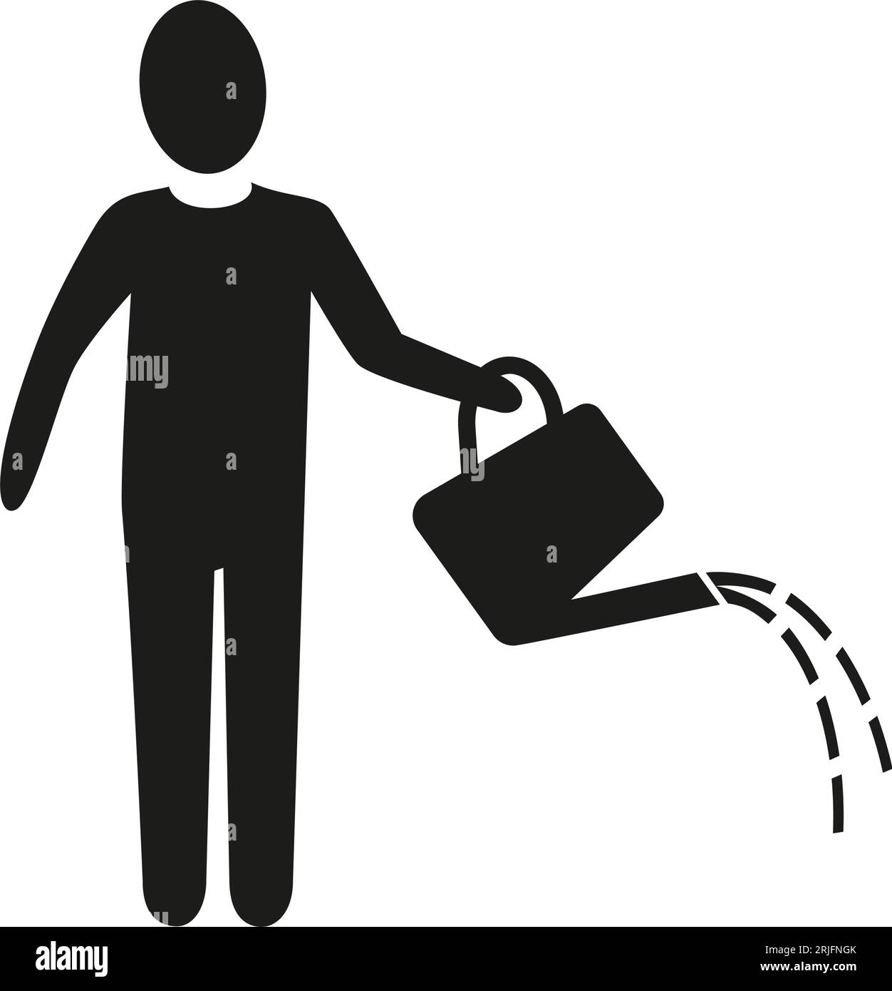 Pouring water with can Stock Vector Images - Alamy