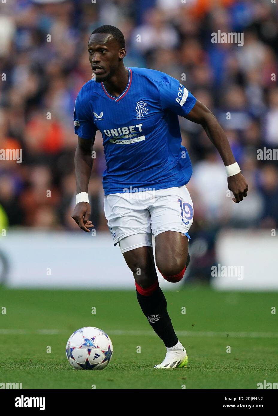 Rangers’ Abdallah Sima in action during the UEFA Champions League ...