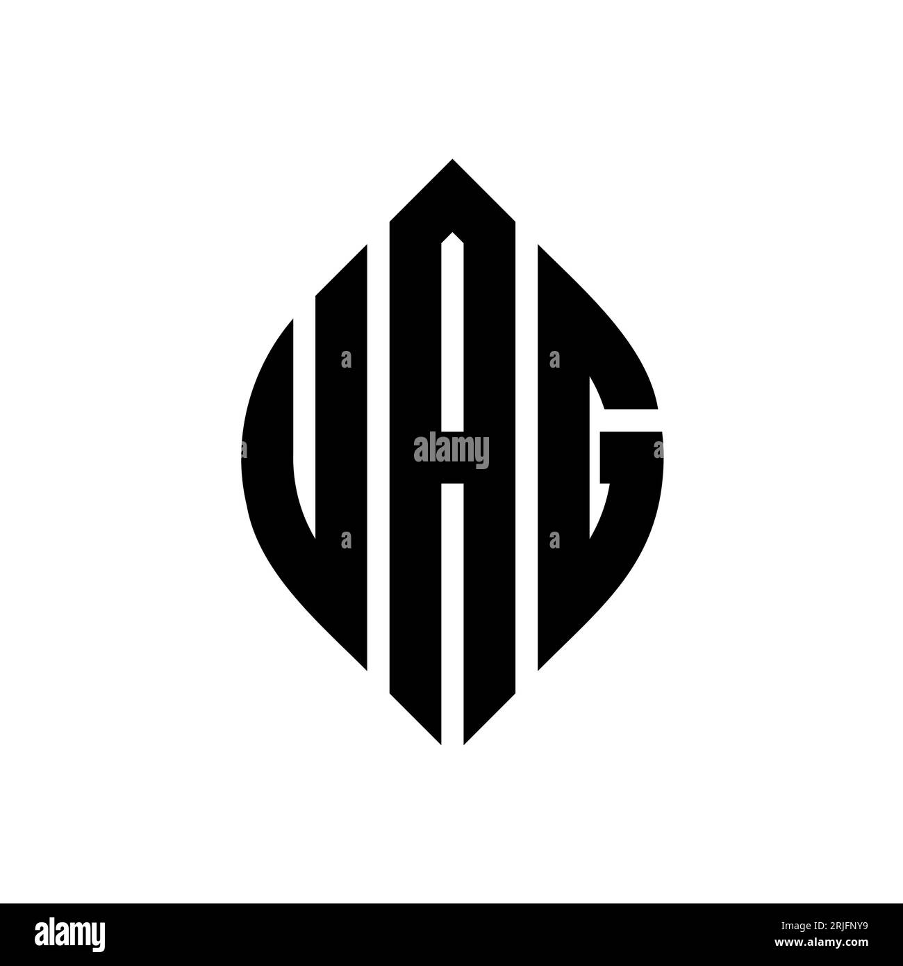 UAG circle letter logo design with circle and ellipse shape. UAG ...