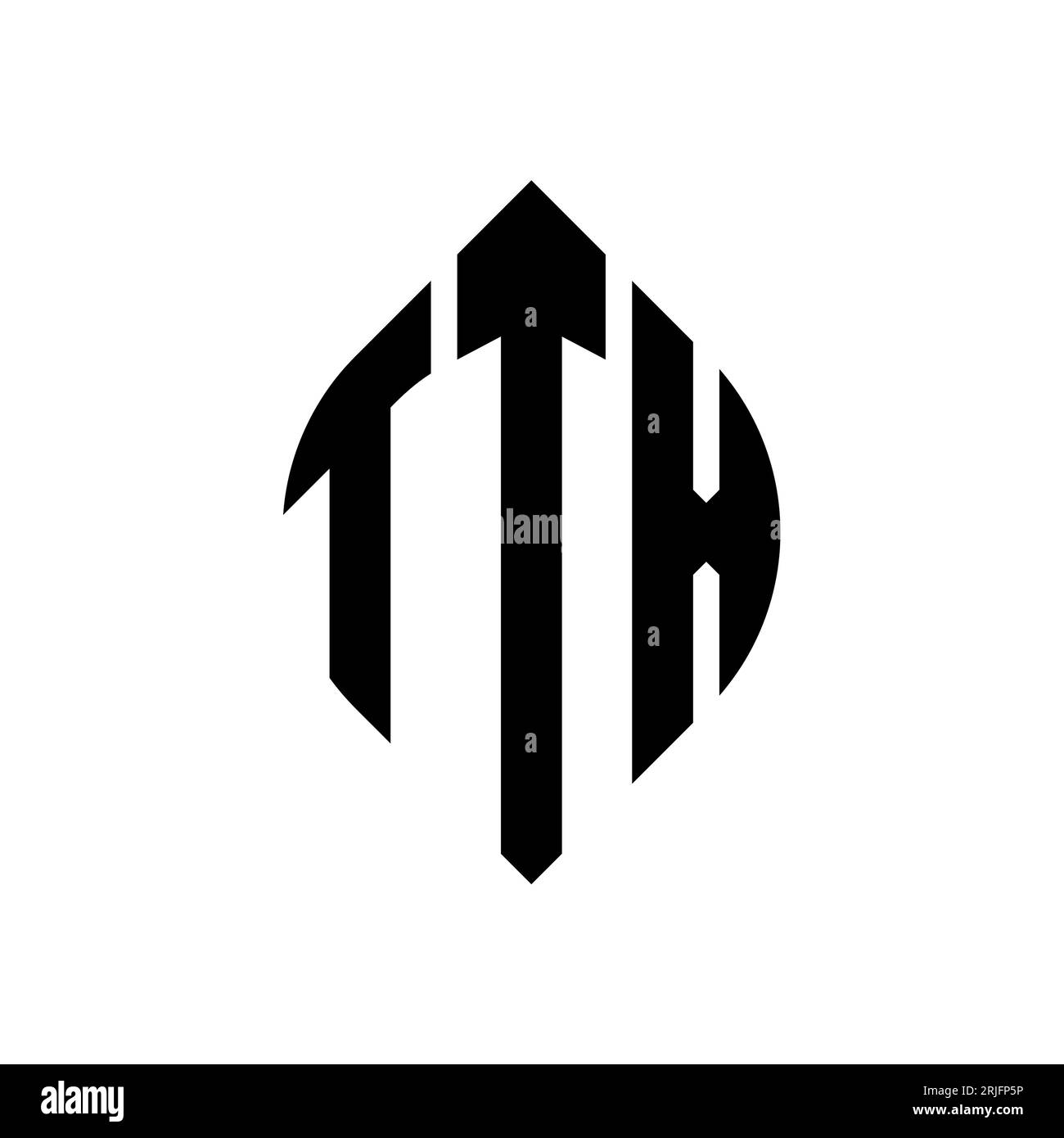 TTX circle letter logo design with circle and ellipse shape. TTX ...
