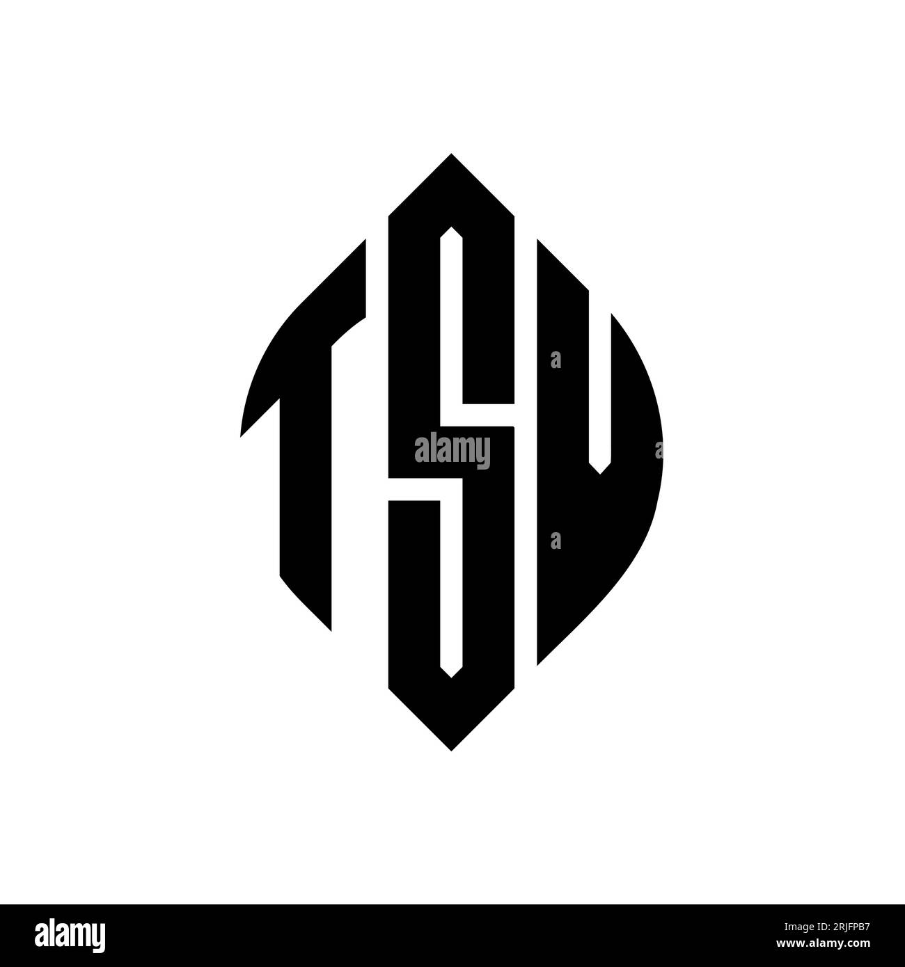 TSV circle letter logo design with circle and ellipse shape. TSV ...