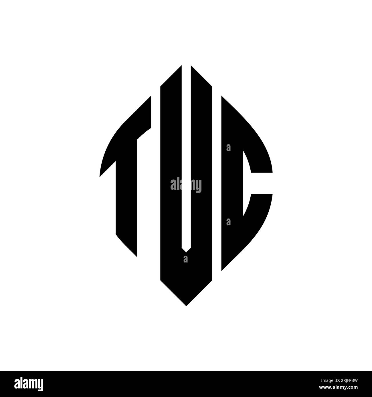 TVC circle letter logo design with circle and ellipse shape. TVC ...
